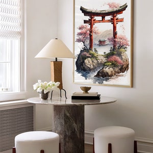 Spirit of the Torii Gate Poster | Authentic Japanese Watercolor ...