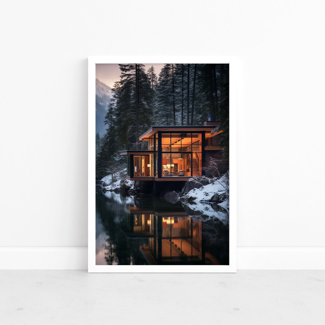 Mountain Retreat: Scenic Cabin Poster | Landscape Wall Art | Nature's ...
