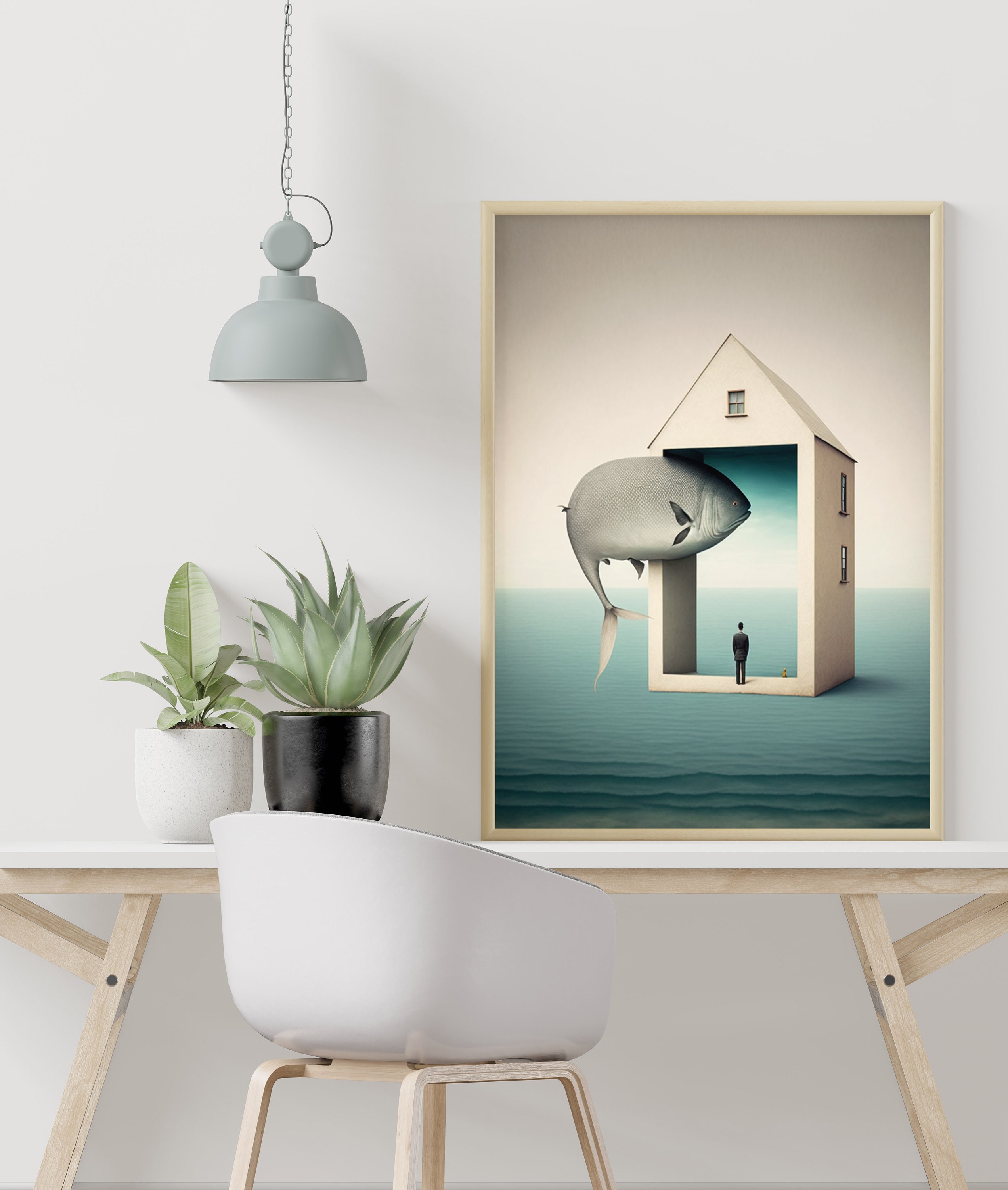 Surrealism Poster Surreal Art Wall Decor Surrealism Poster Illustration ...