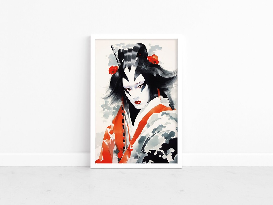 Enigmatic Kabuki: Actor Poster | Japanese Wall Art Decor | Original ...