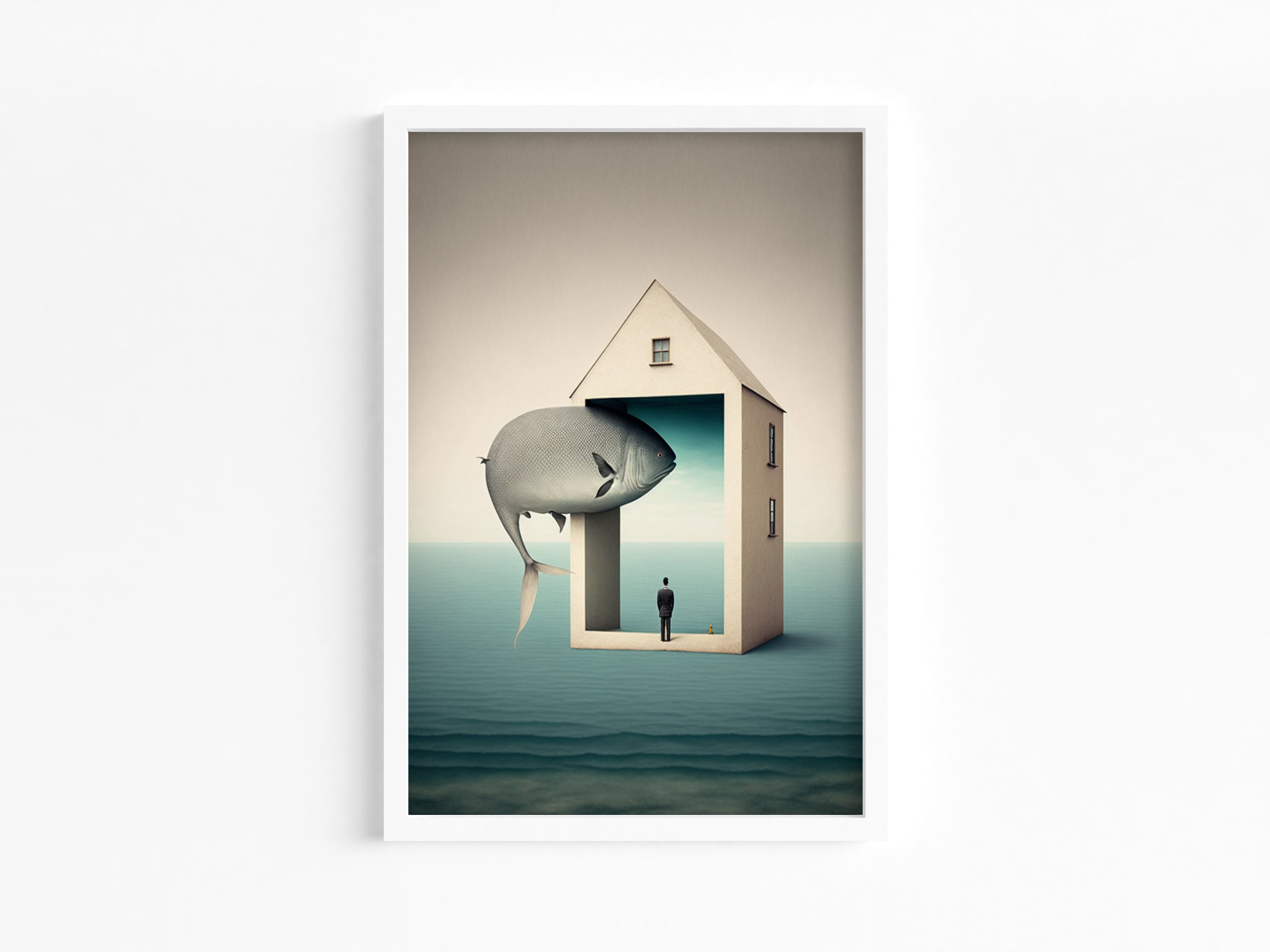 Surrealism Poster Surreal Art Wall Decor Surrealism Poster Illustration ...
