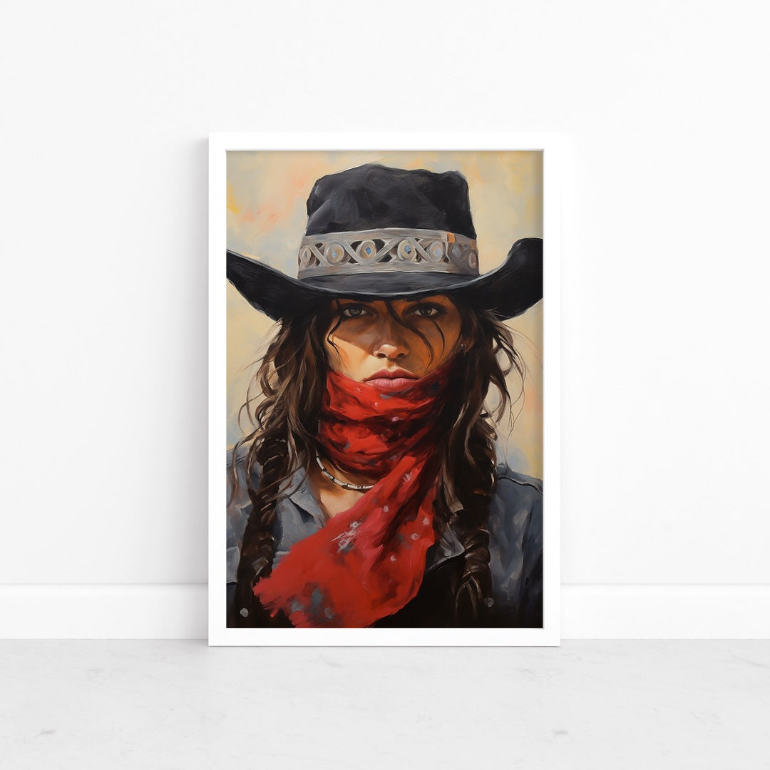 Cowgirl Poster | Stetson-adorned Western Beauty | Cowgirl Elegance ...