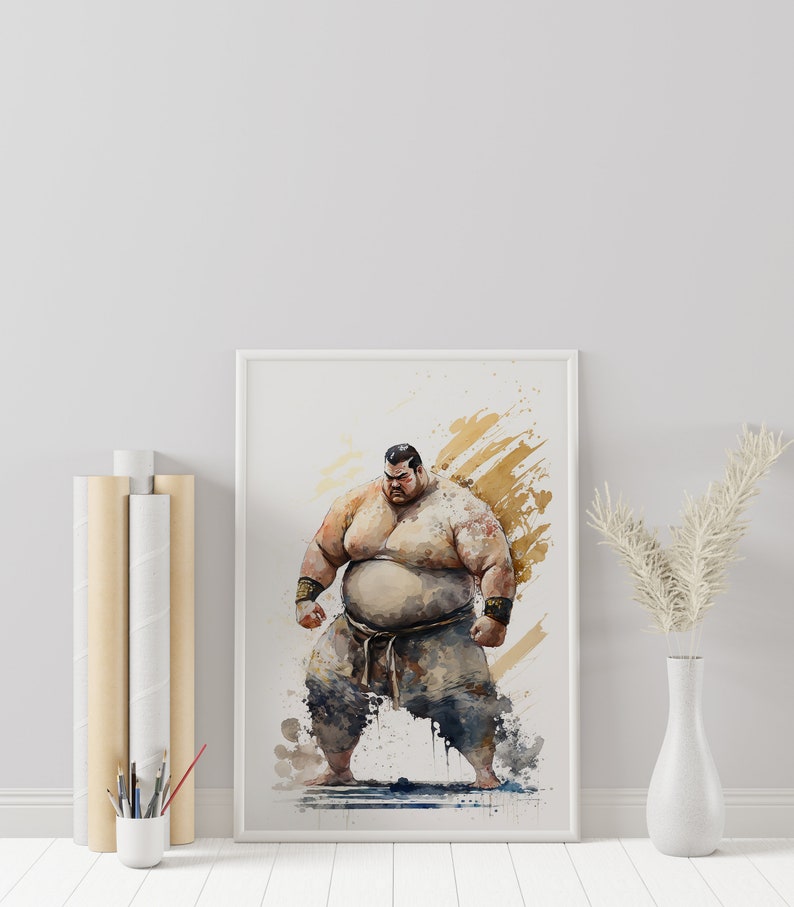Sumo Wrestler Poster | Authentic Japanese Decor | Wall Art Decor ...