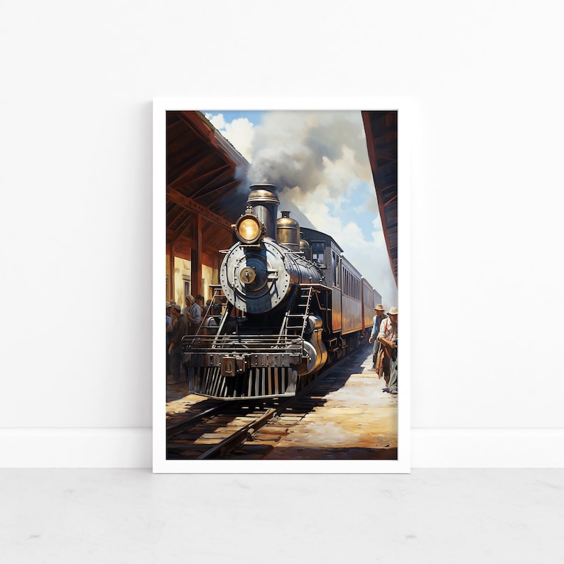 Western Depot Chronicles: Old West Train Poster Vintage Locomotive ...