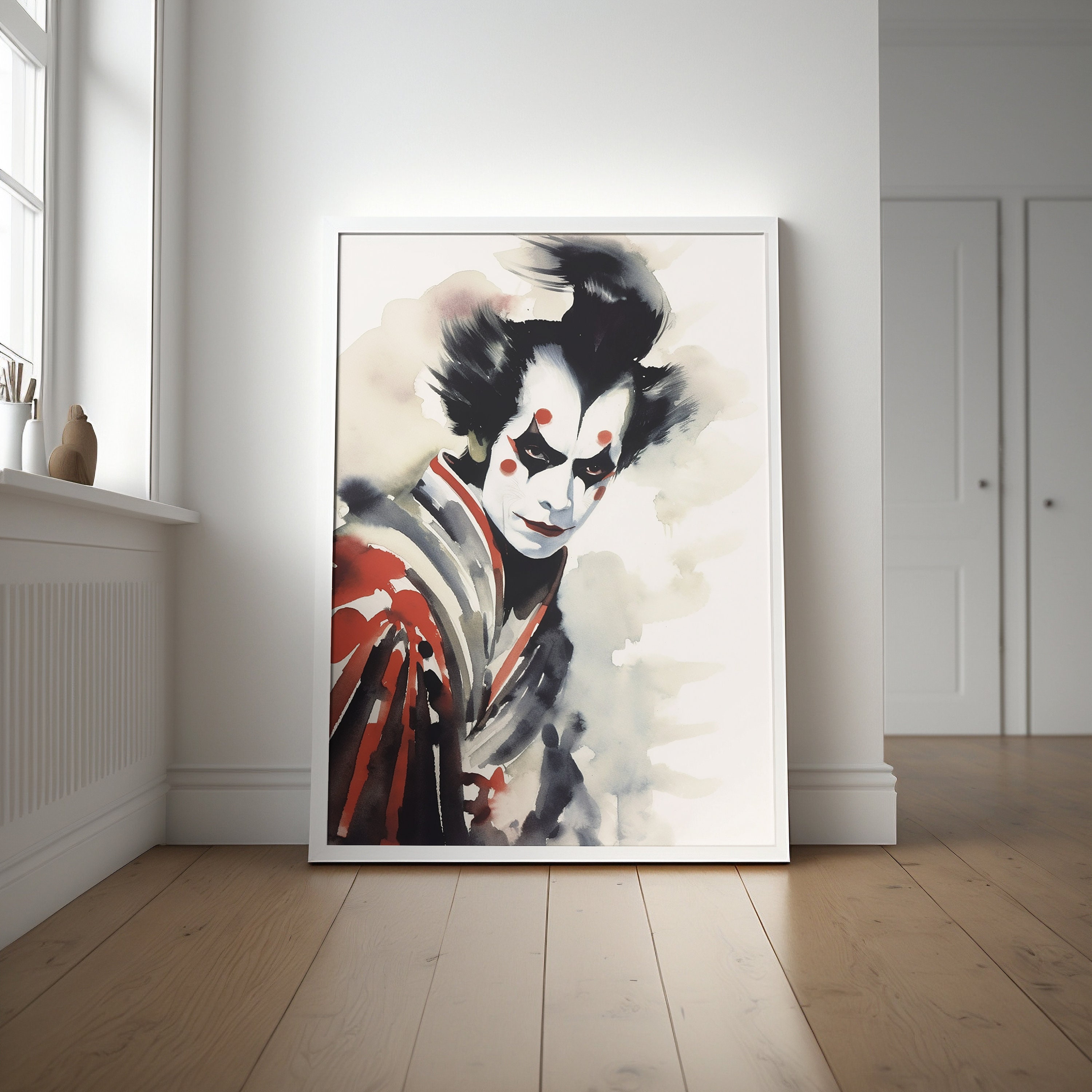 Majestic Kabuki: Actor Poster Japanese Decor Wall Art - Etsy