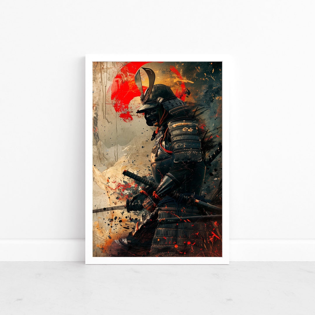 Iconic Samurai Poster | Magnificent Samurai Art | Japanese Watercolor ...