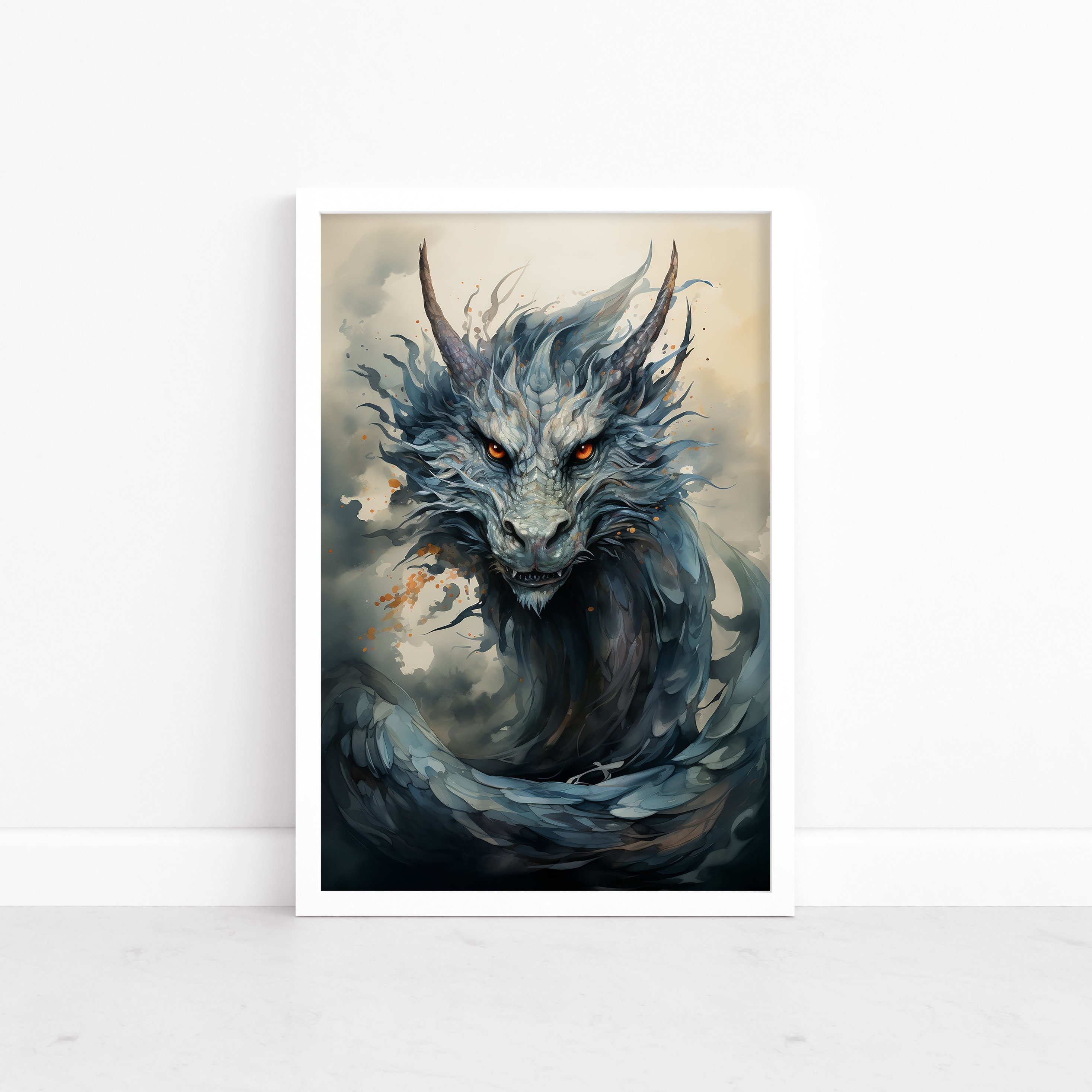 Mystical Japan: Japanese Dragon Art Poster | Serene Japanese Landscape ...