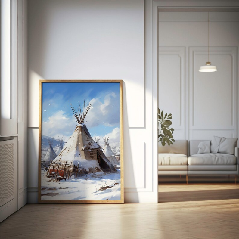 Native American Tipi Artistic Poster Indigenous Art Prints Southwestern ...