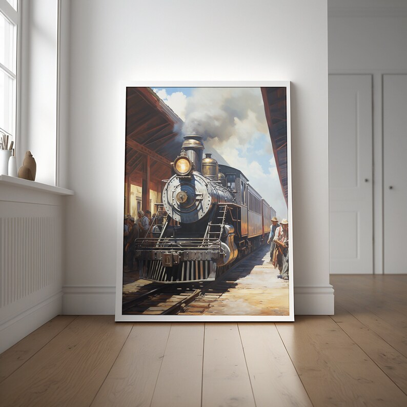 Western Depot Chronicles: Old West Train Poster Vintage Locomotive ...