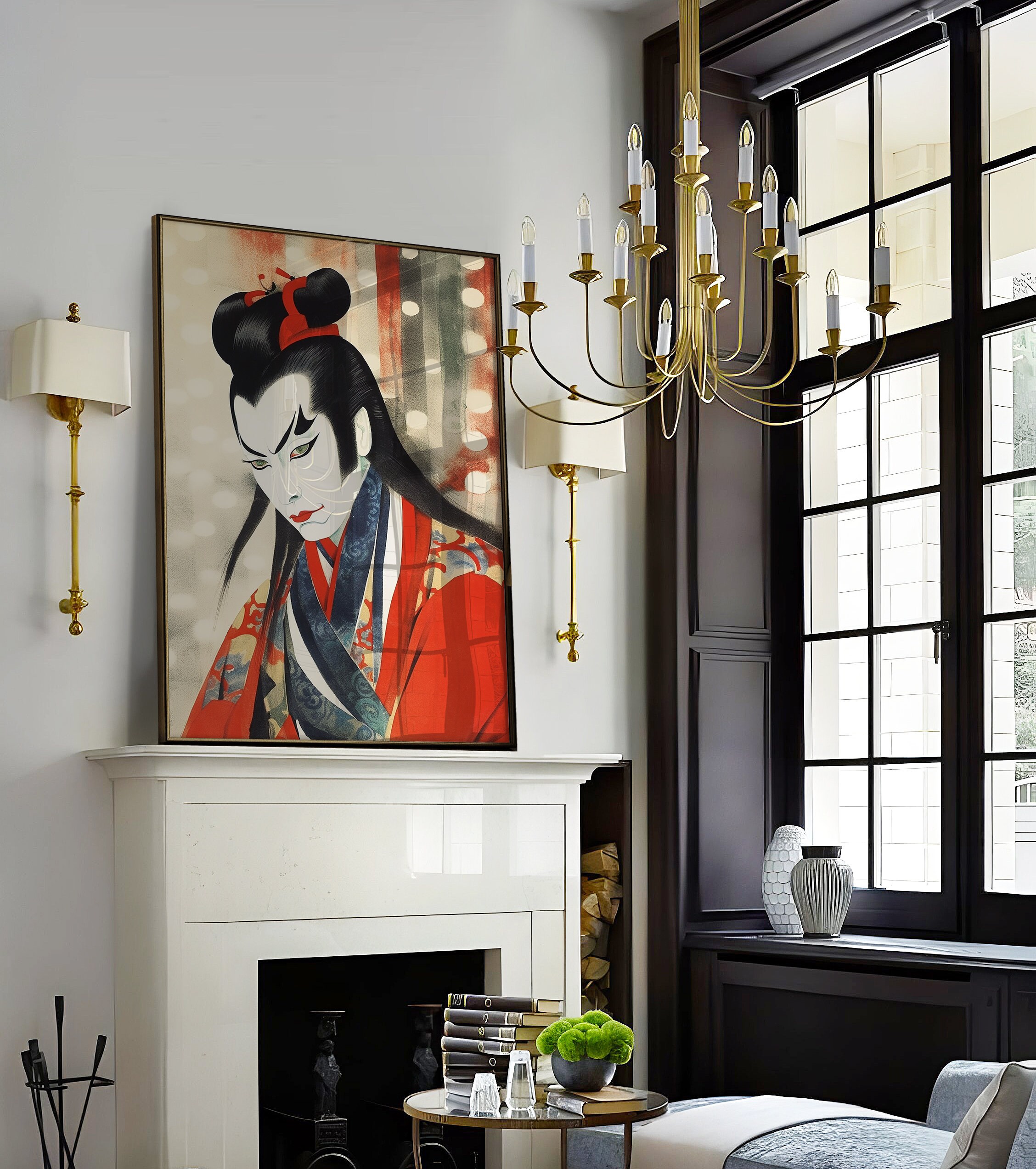 Kabuki Actor Poster | Authentic Japanese Decor | Wall Art Decor ...