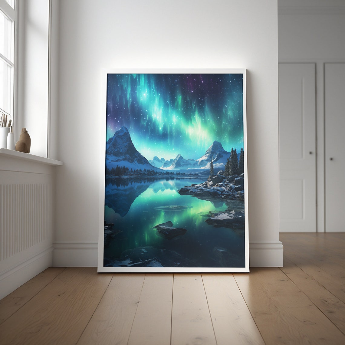 Aurora Radiance: Northern Lights Poster Landscape Wall Art Aurora ...