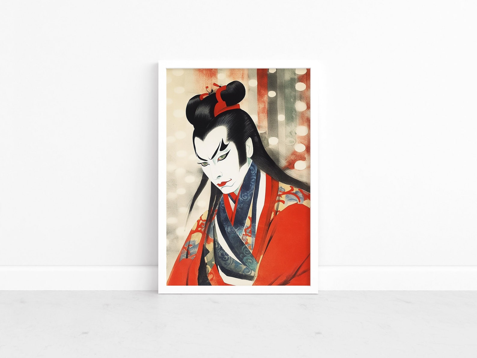 Kabuki Actor Poster | Authentic Japanese Decor | Wall Art Decor ...