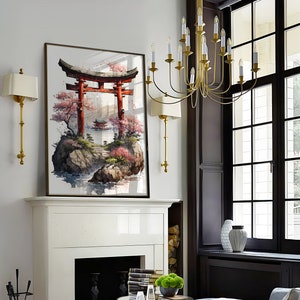 Spirit of the Torii Gate Poster | Authentic Japanese Watercolor ...