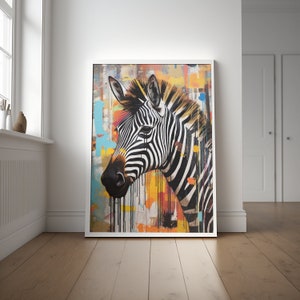 Zebra Abstract: Modern Poster | Safari Wall Art | Zebra Print ...