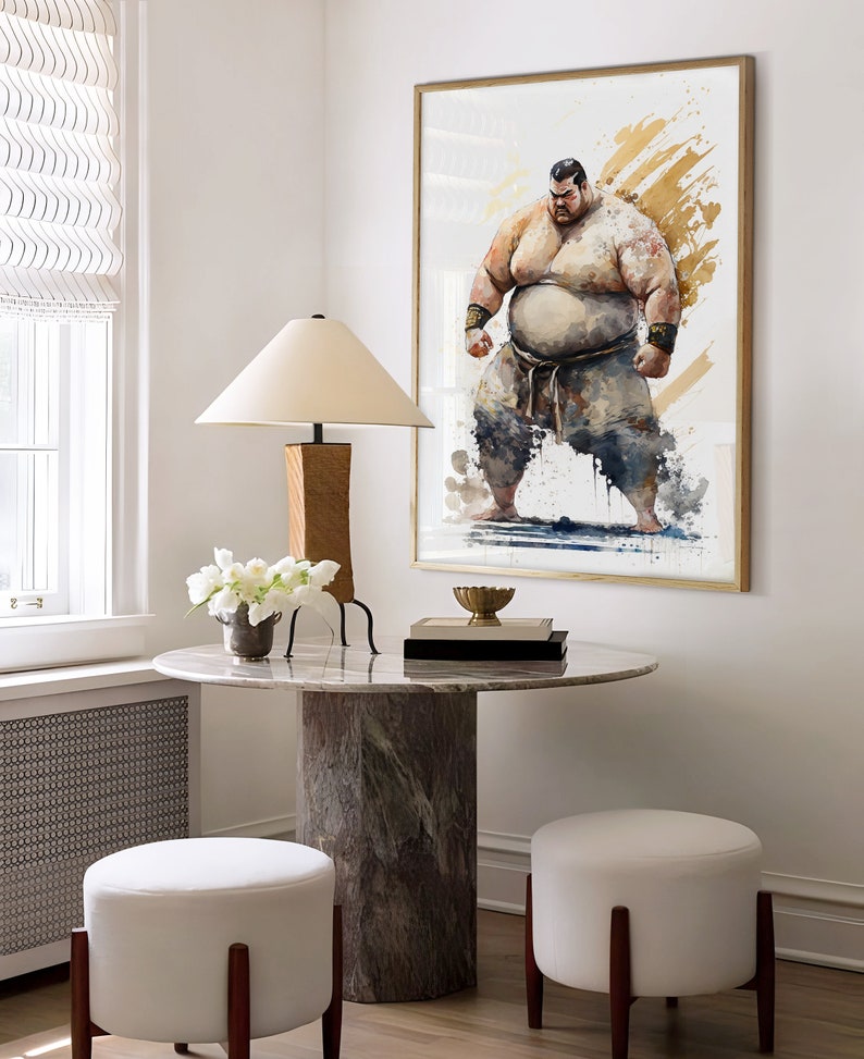 Sumo Wrestler Poster | Authentic Japanese Decor | Wall Art Decor ...