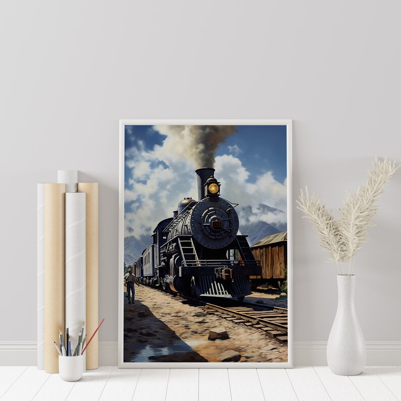 Vintage Frontier: Old West Train Poster Western Art Prints Classic ...
