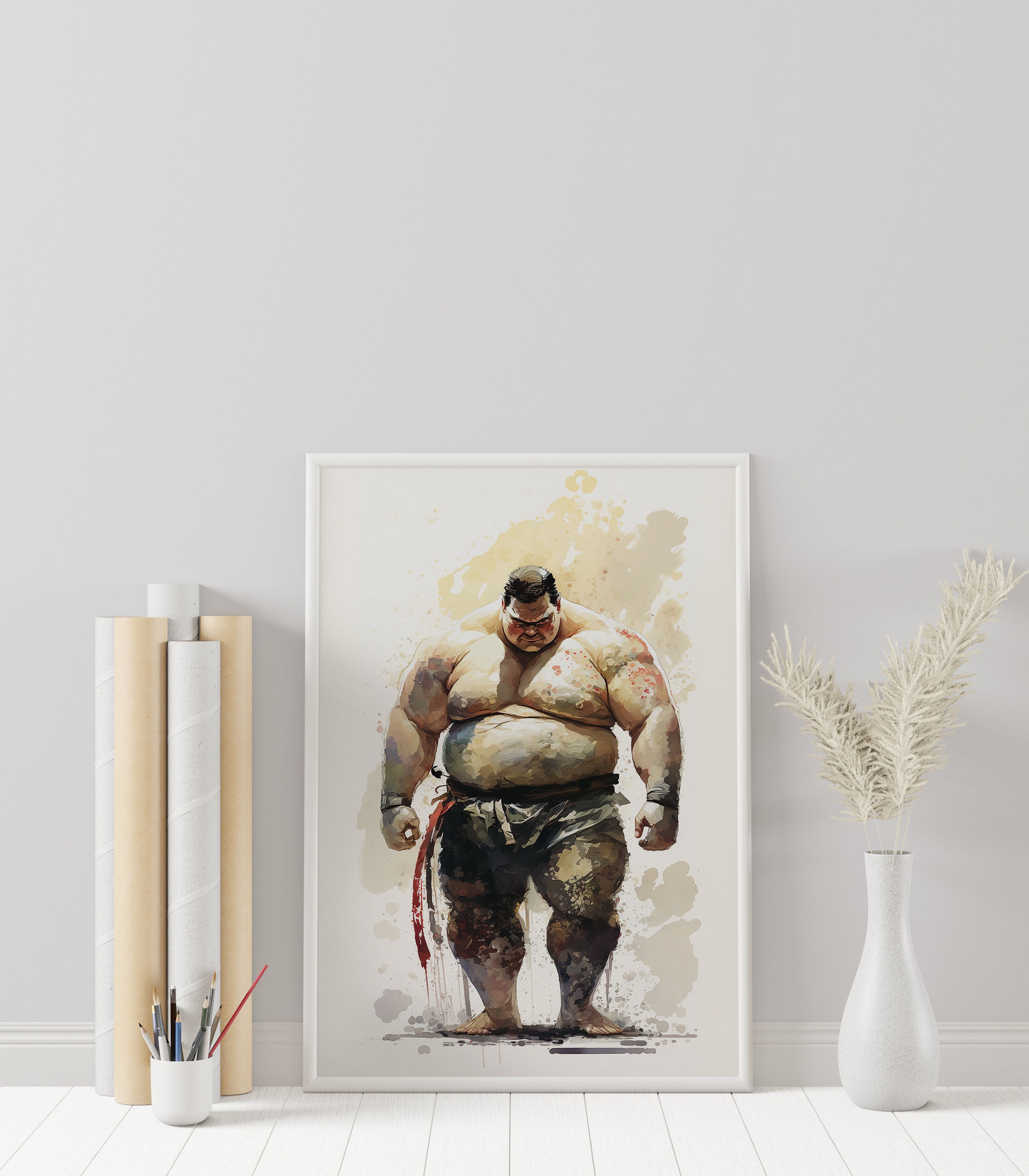 Sumo Wrestler Poster Japanese Decor Wall Art Decor - Etsy