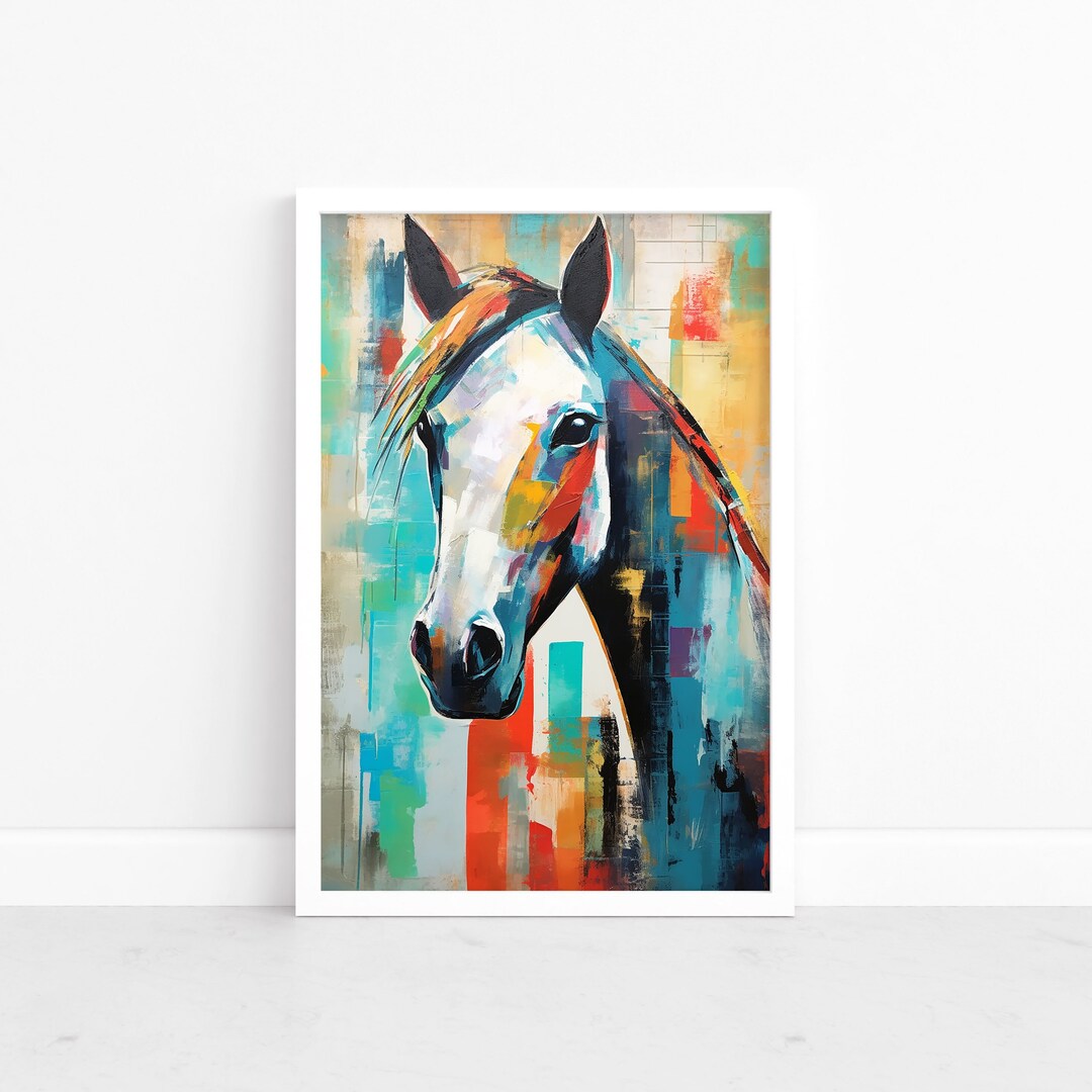 Graceful Stallion: Abstract Horse Poster | Contemporary Equine Art ...