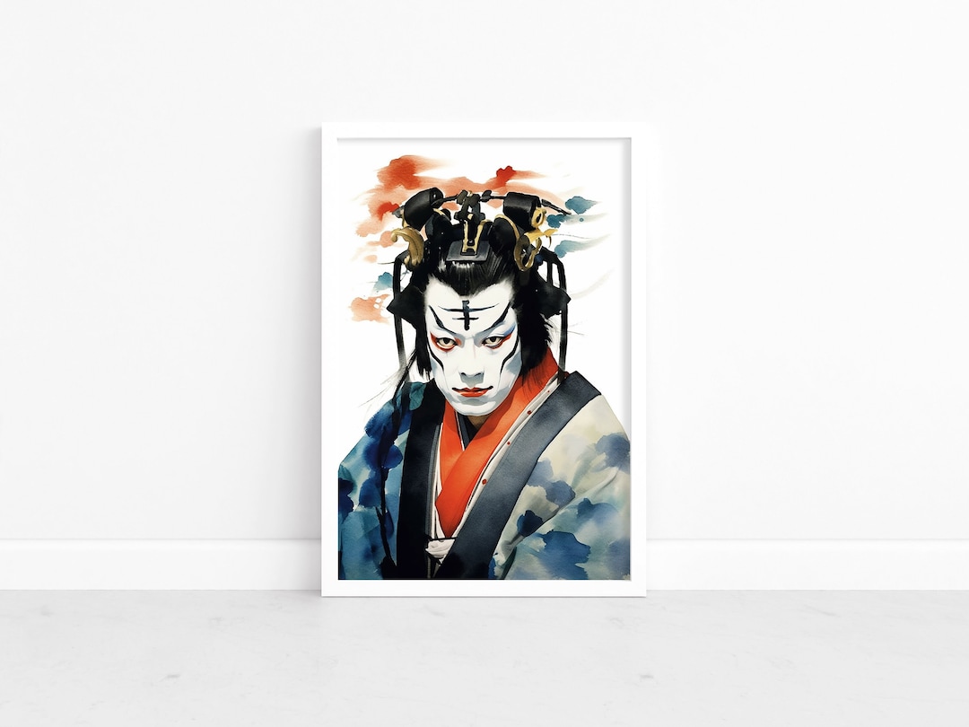 Timeless Kabuki: Actor Poster | Japanese Decor | Wall Art Decor ...
