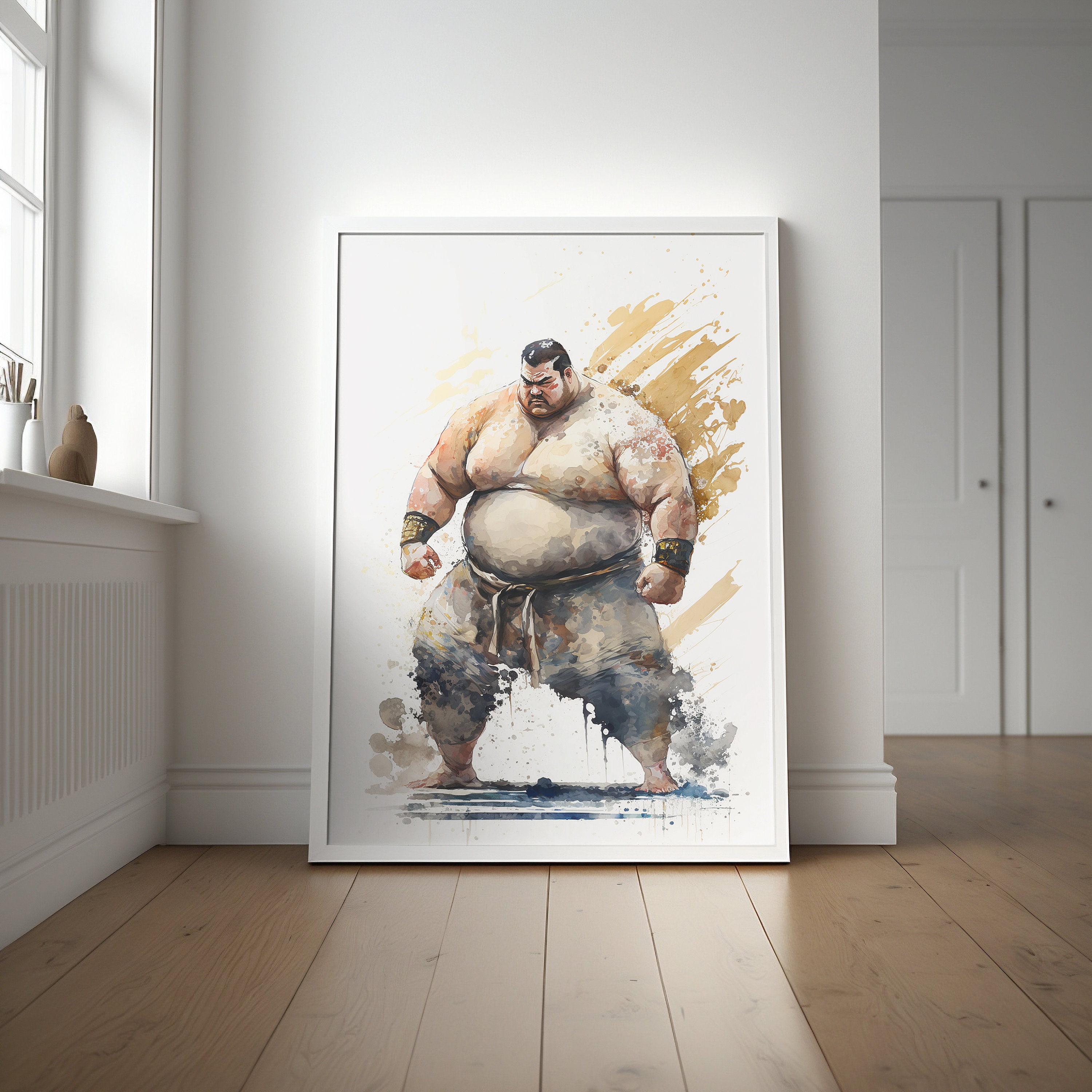 Sumo Wrestler Poster Authentic Japanese Decor Wall Art Decor Original ...