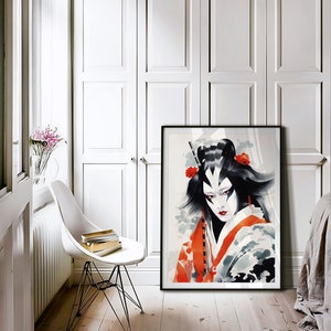 Enigmatic Kabuki: Actor Poster | Japanese Wall Art Decor | Original ...