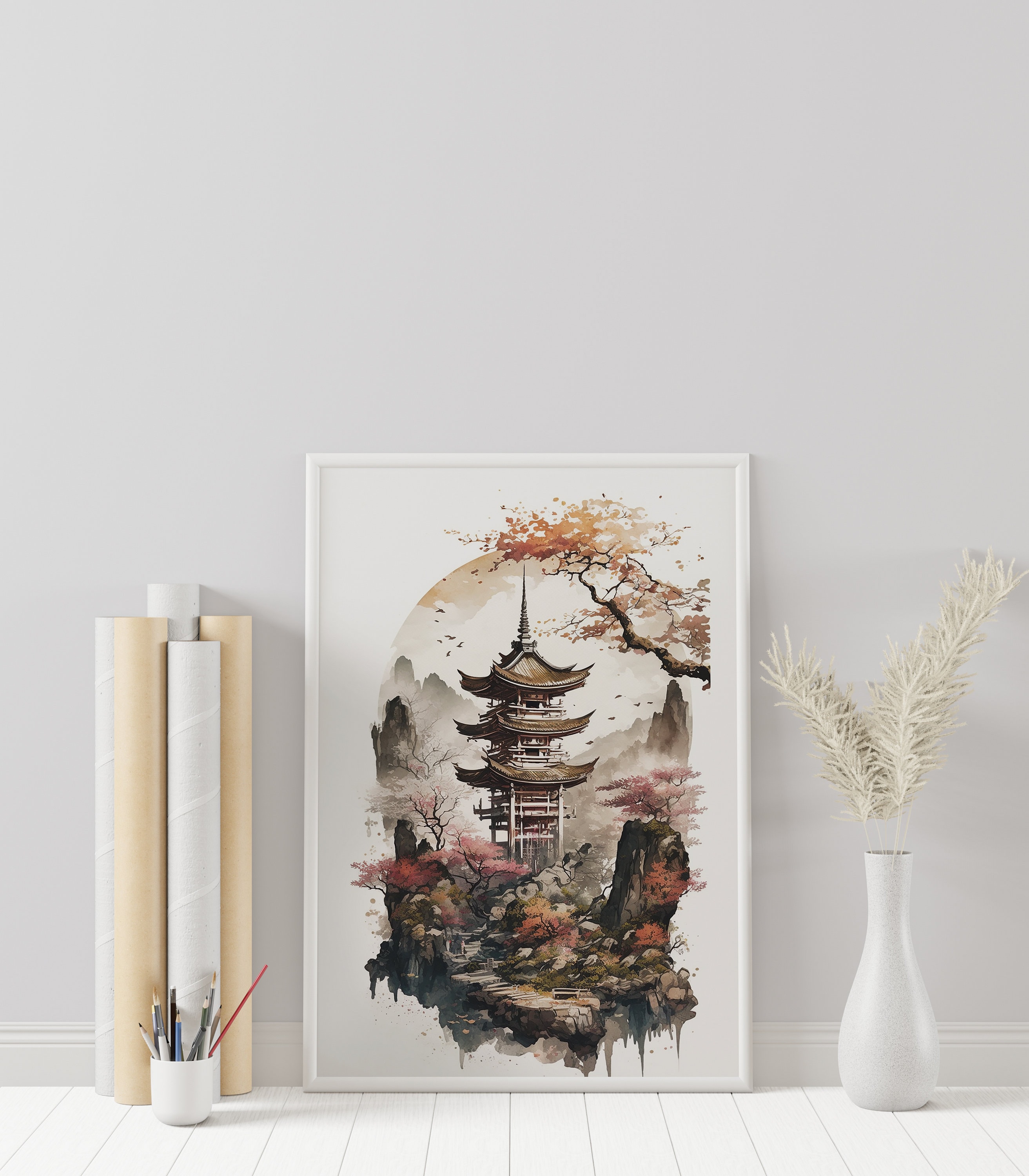 Japanese Landscape Poster Japan Wall Art Poster Japanese - Etsy