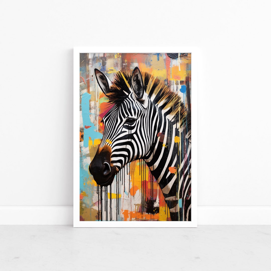Zebra Abstract: Modern Poster | Safari Wall Art | Zebra Print ...