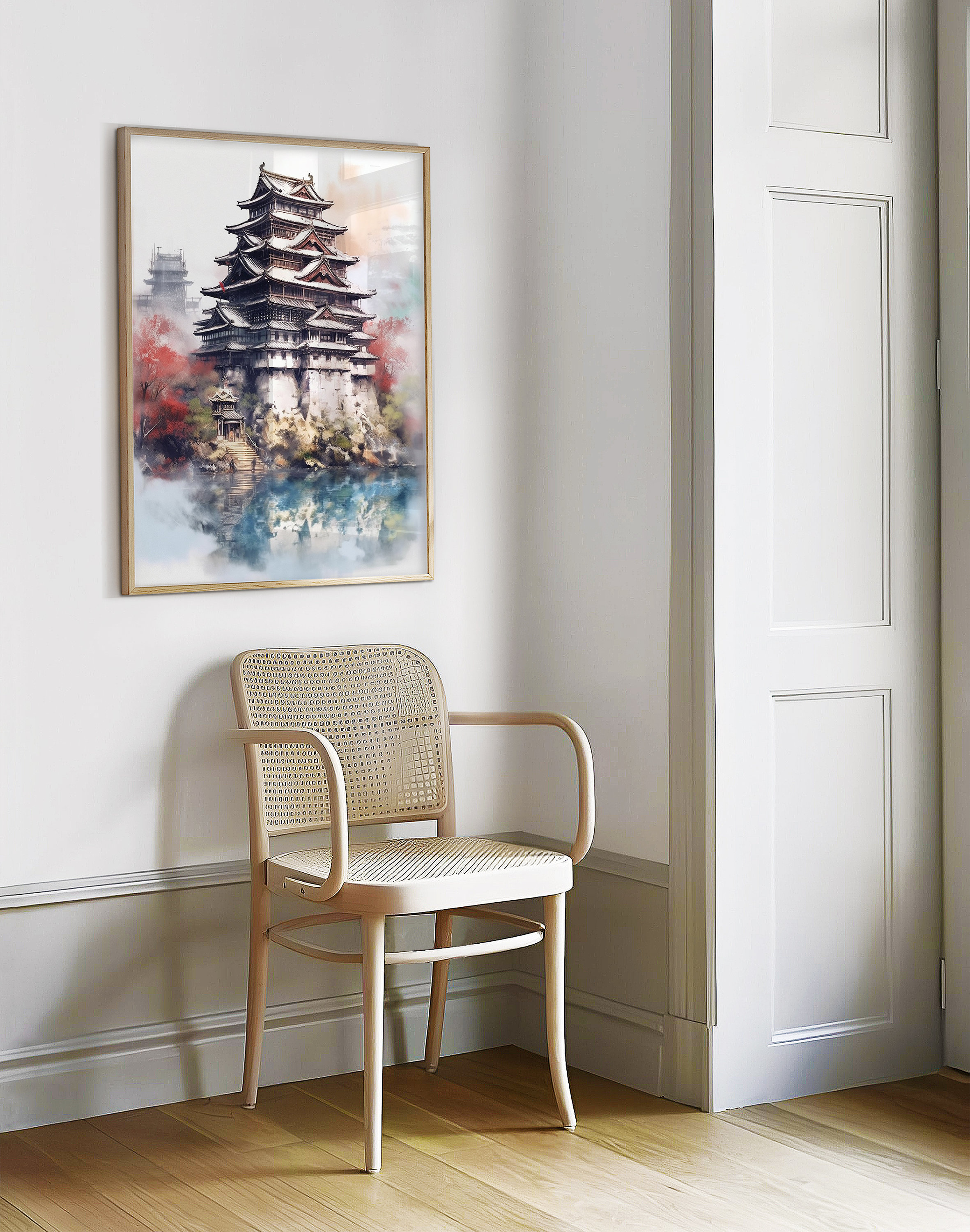 Timeless Beauty of Heian: Japanese Watercolor Poster | Exquisite Heian ...
