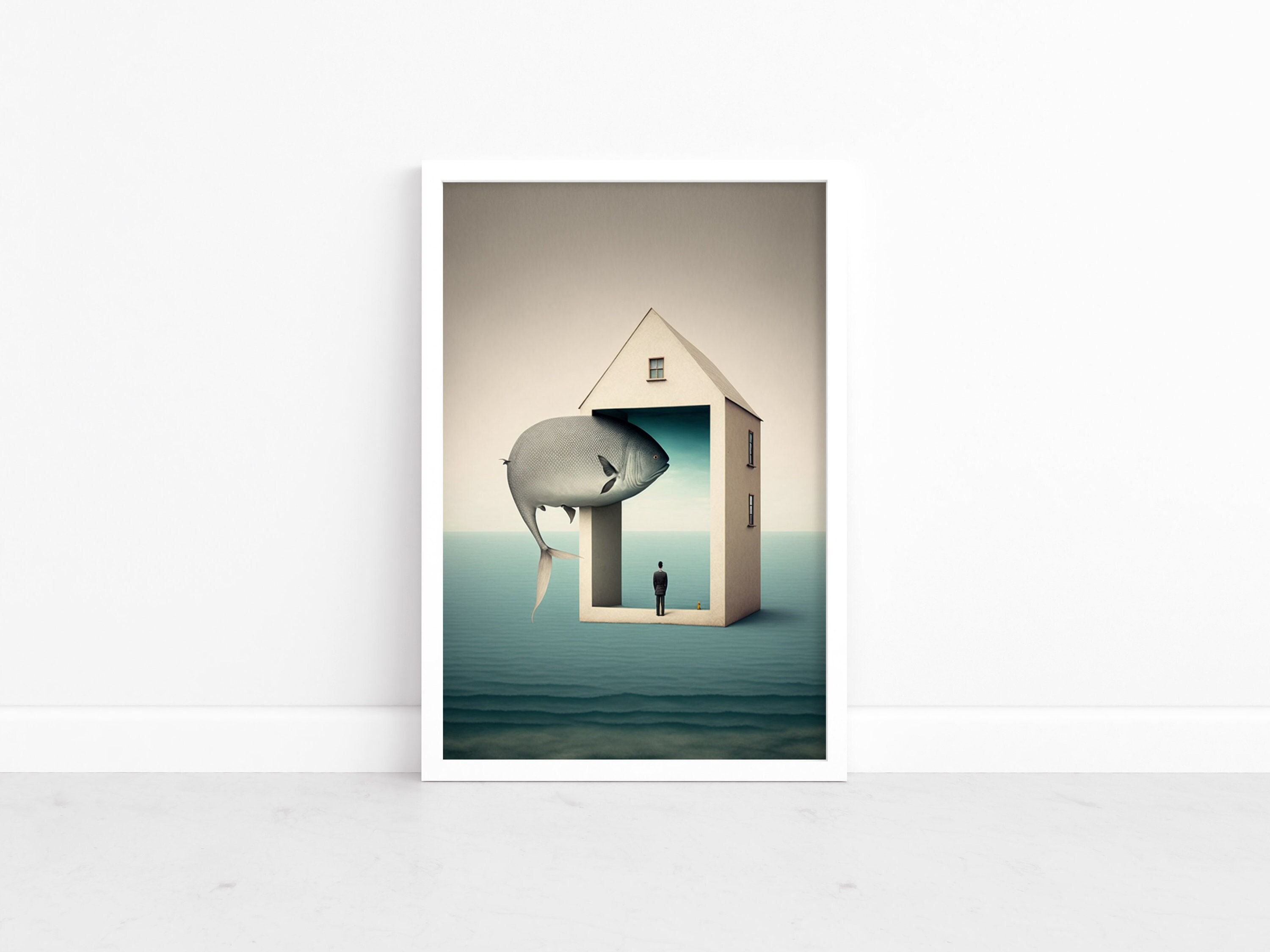 Surrealism Poster Surreal Art Wall Decor Surrealism Poster Illustration ...