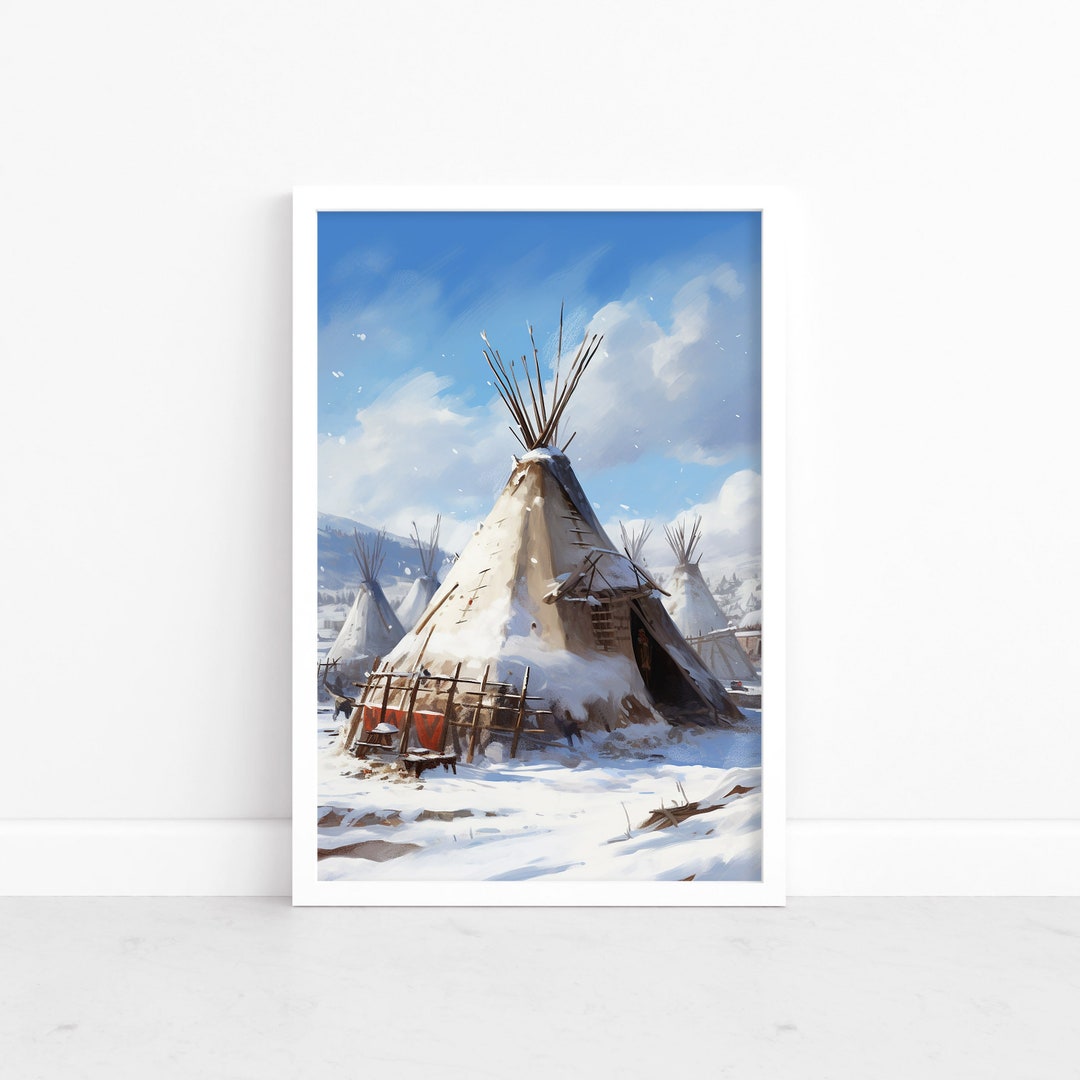 Native American Tipi Artistic Poster | Indigenous Art Prints ...