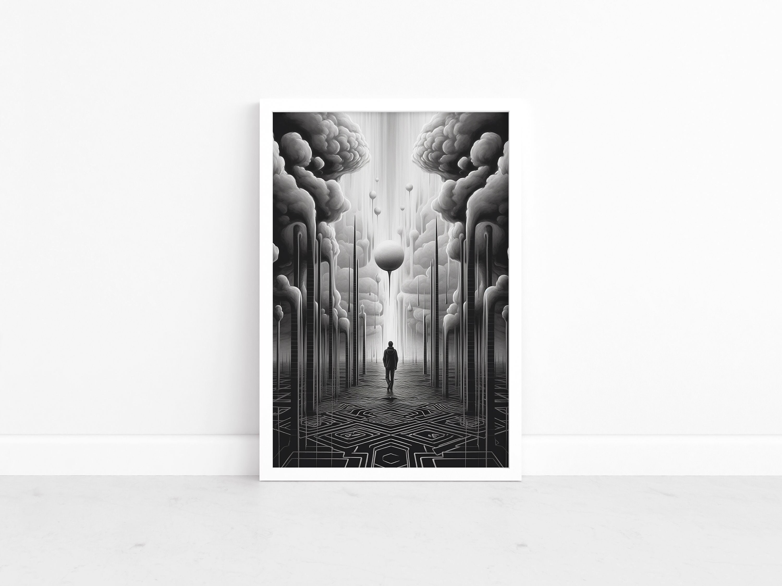 Surreal Art Poster Surrealism Print Artwork Wall Decor - Etsy Polska