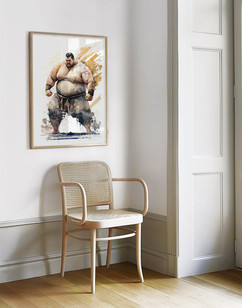 Sumo Wrestler Poster | Authentic Japanese Decor | Wall Art Decor ...