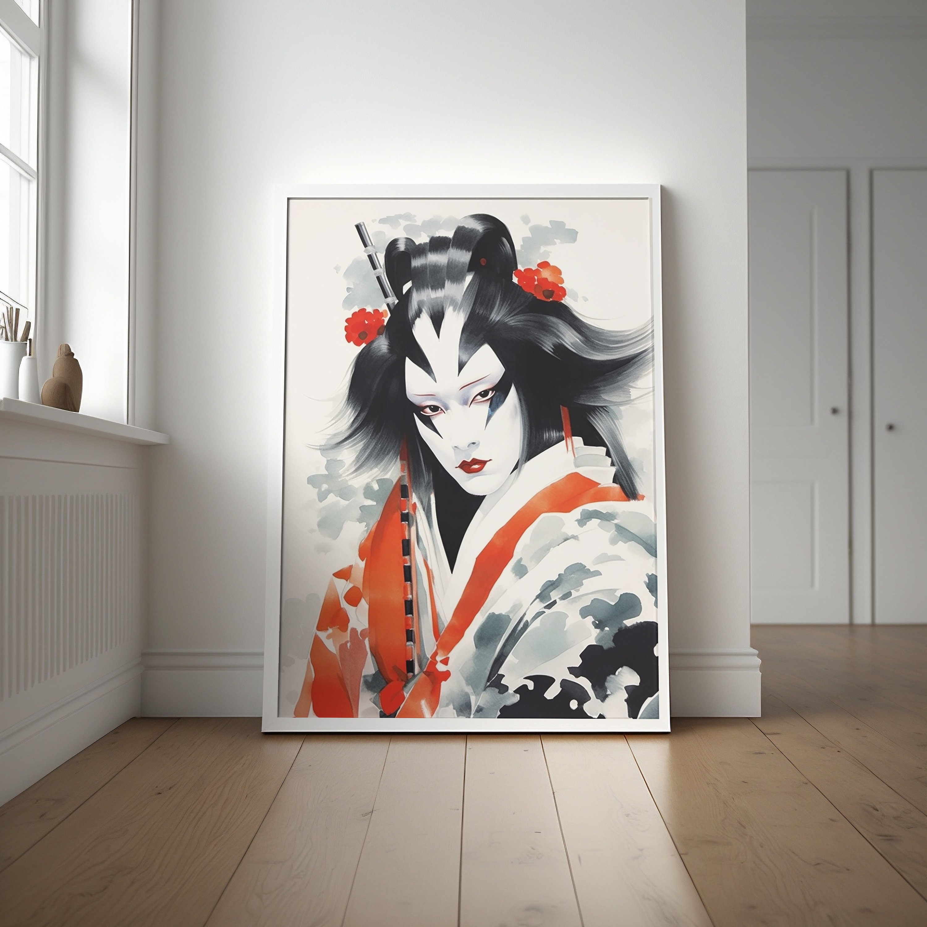 Enigmatic Kabuki: Actor Poster | Japanese Wall Art Decor | Original ...
