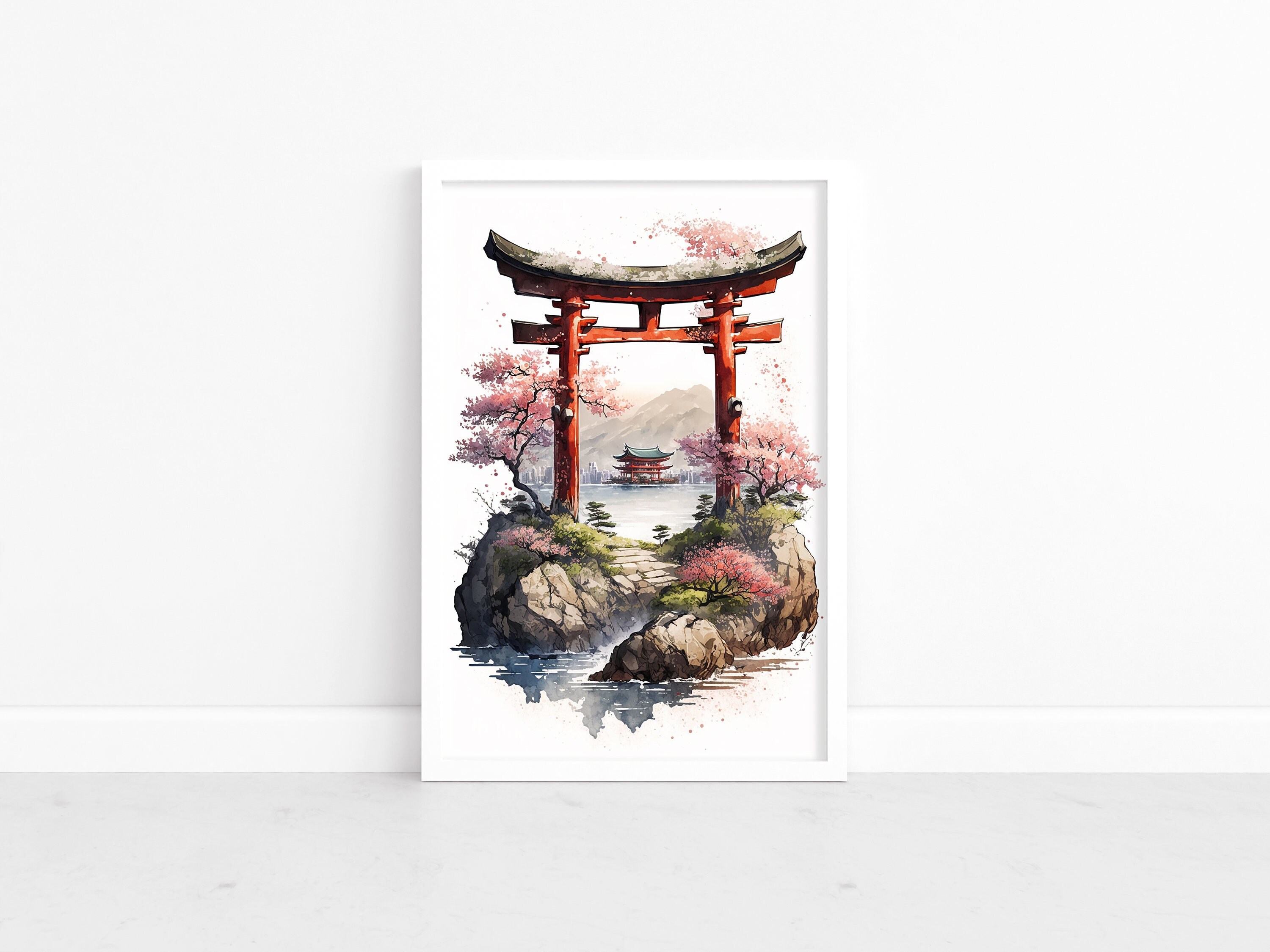 Spirit of the Torii Gate Poster | Authentic Japanese Watercolor ...