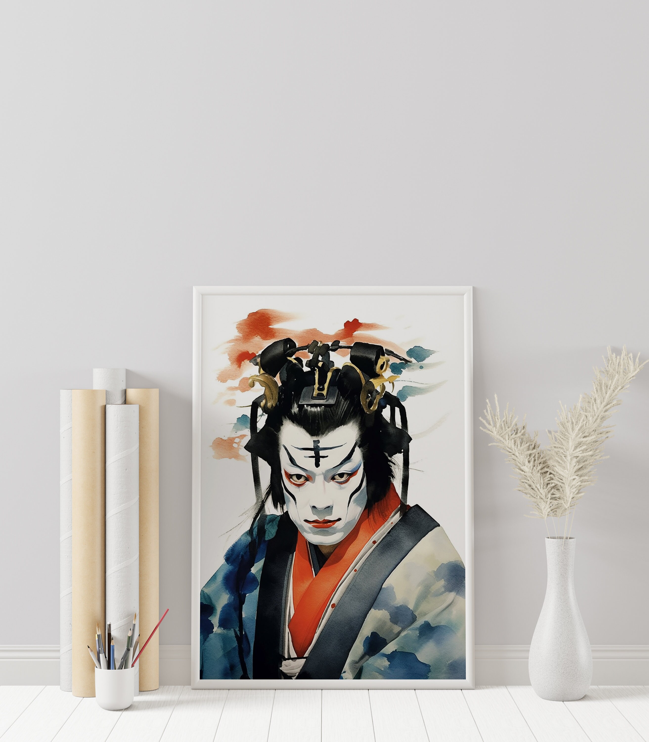Timeless Kabuki: Actor Poster | Japanese Decor | Wall Art Decor ...