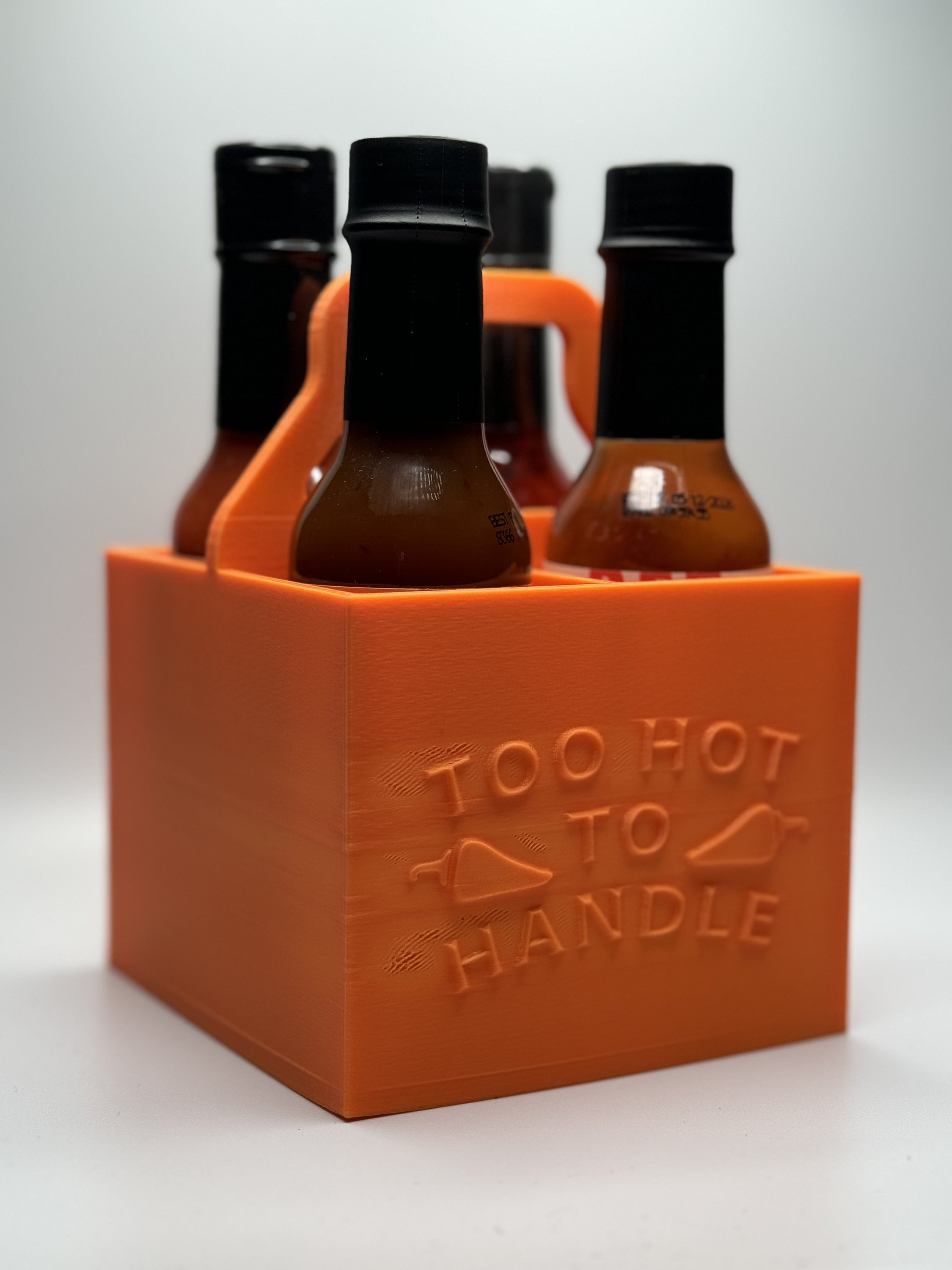 3D Printed 4-PACK Hot Sauce Bottle Holder - Etsy