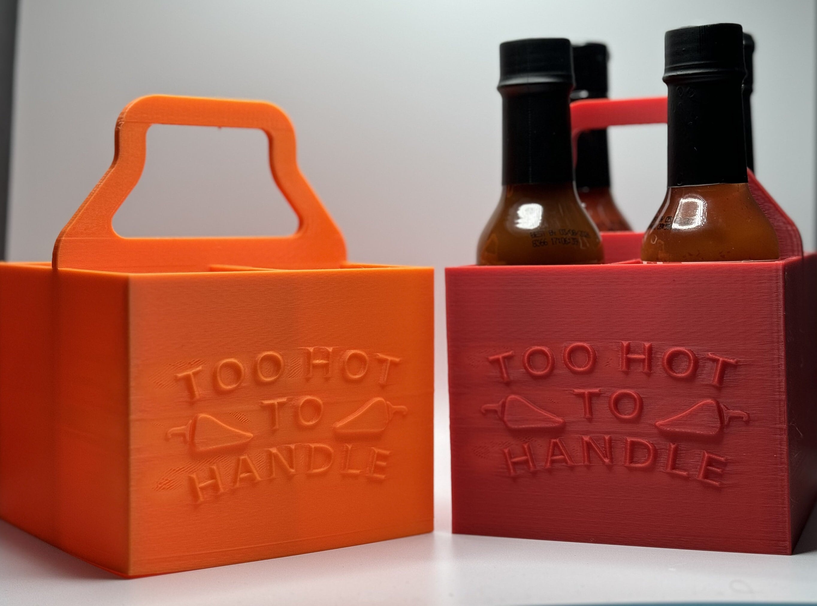 3D Printed 4-PACK Hot Sauce Bottle Holder - Etsy