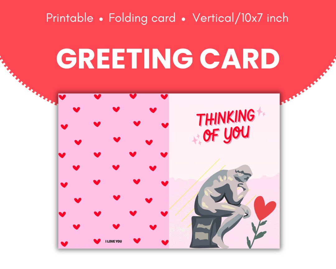 Greeting Cards Downloadable Card Aesthetic Card Valentine's Day Card ...