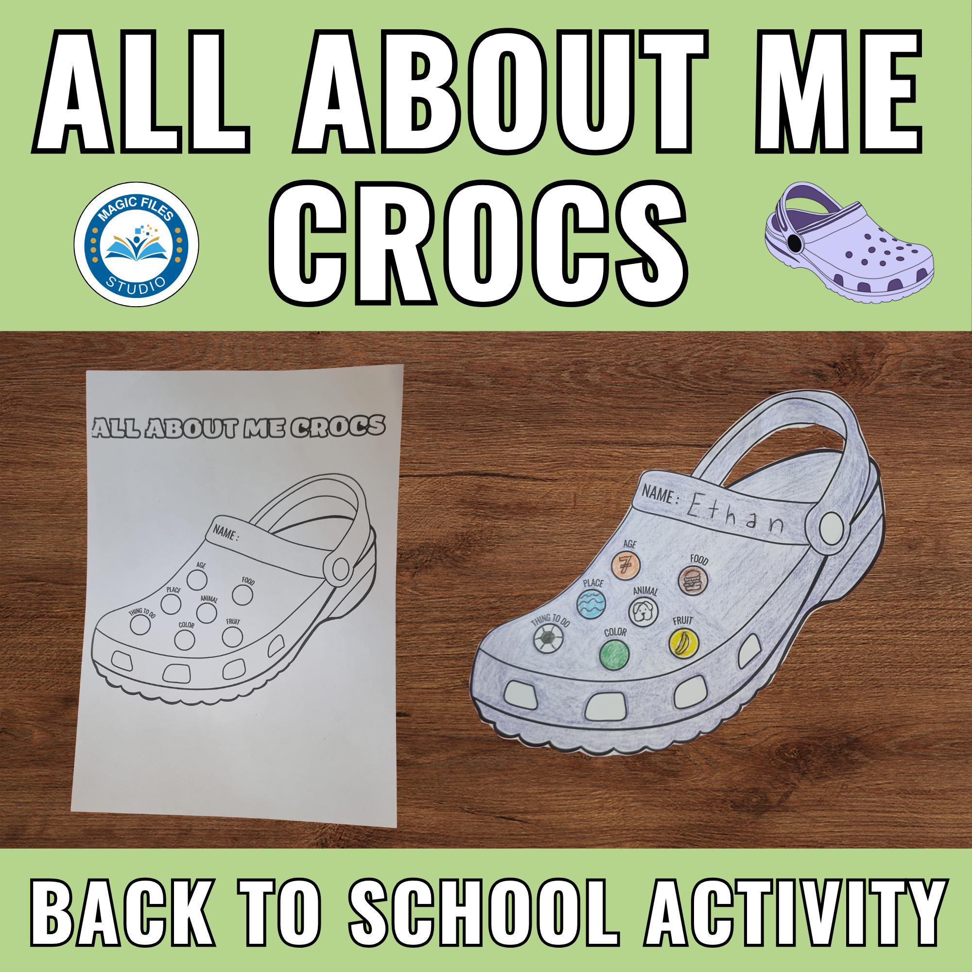All About Me Croc Craft Activity, Back to School, First Day of School ...