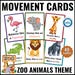 Sensory Breaks Animal Walk Cards Sensory Cards Kids Cards - Etsy