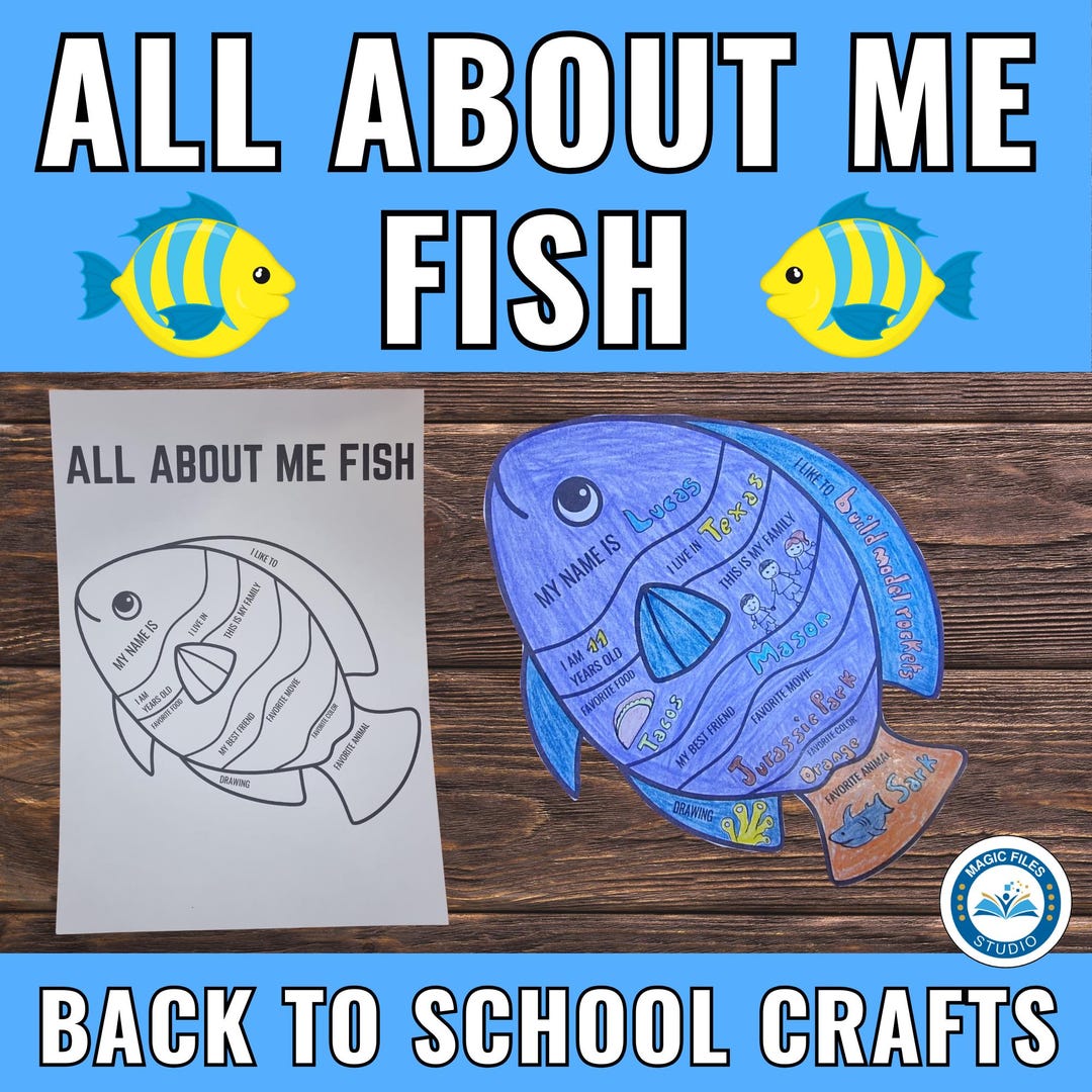 All About Me Fish | Back to School Activity | Getting to Know You ...
