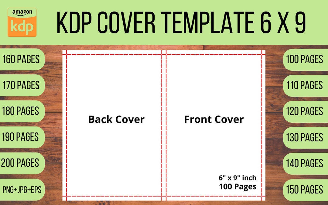 KDP Cover Template 6x9 In. CANVA KDP Paperback Cover Templates,100 ...