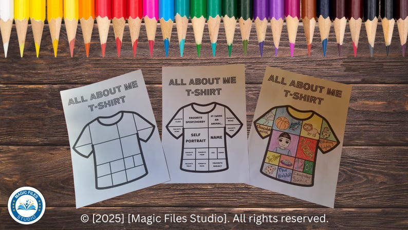 All About Me Printable Activity T-shirt , All About Me Back to School ...
