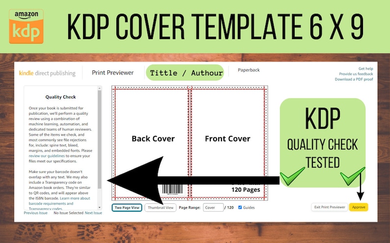 KDP Cover Template 6x9 In. CANVA KDP Paperback Cover Templates,100 ...