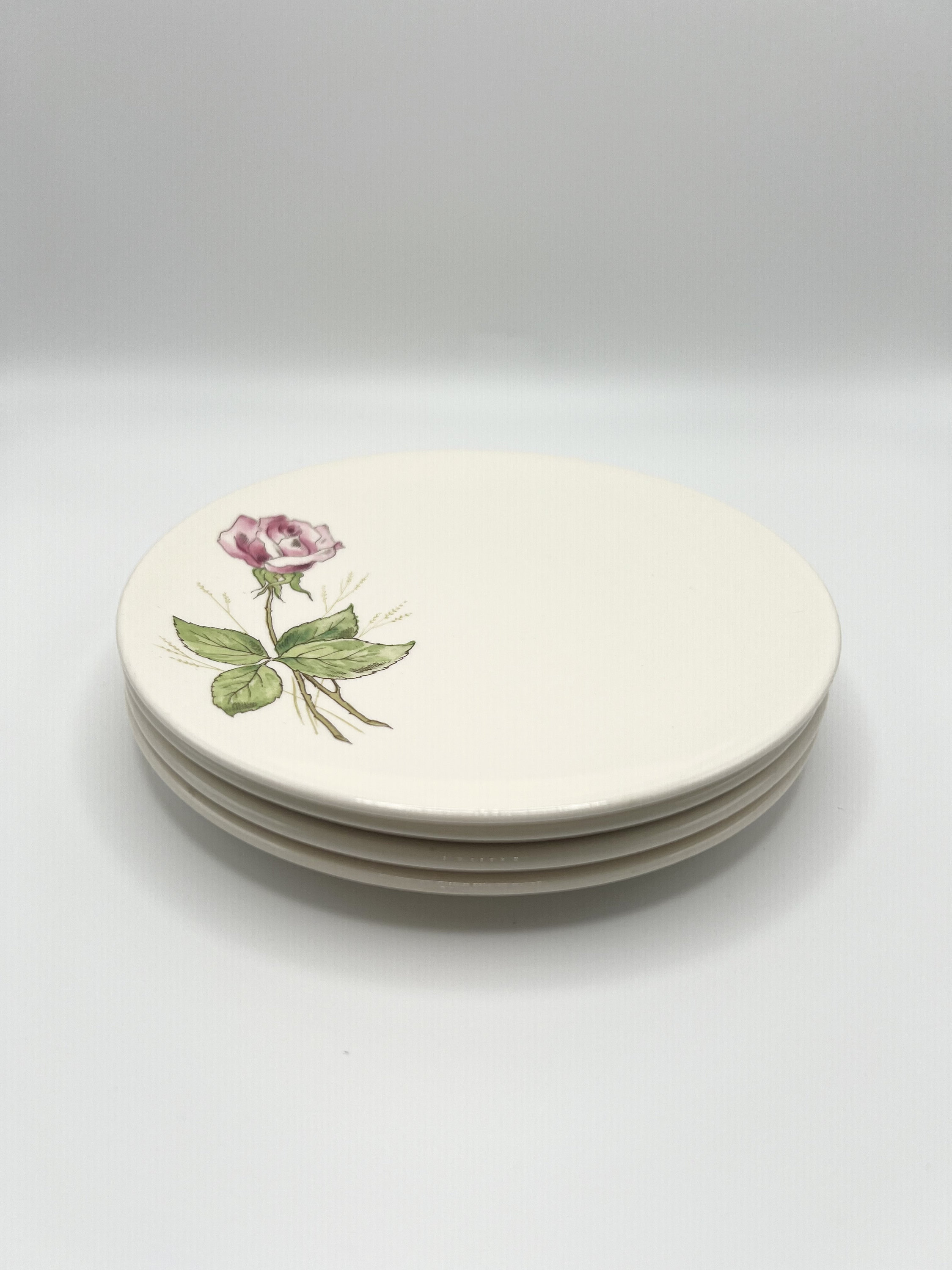 Edwin Knowles Mid Century Tea Rose Dessert Plates. - Etsy