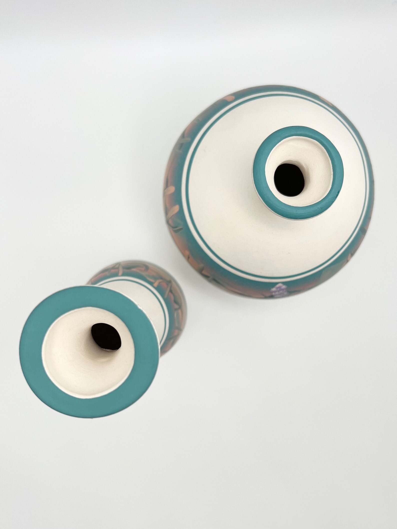 Signed New West Pottery Set of Two Vases - Etsy