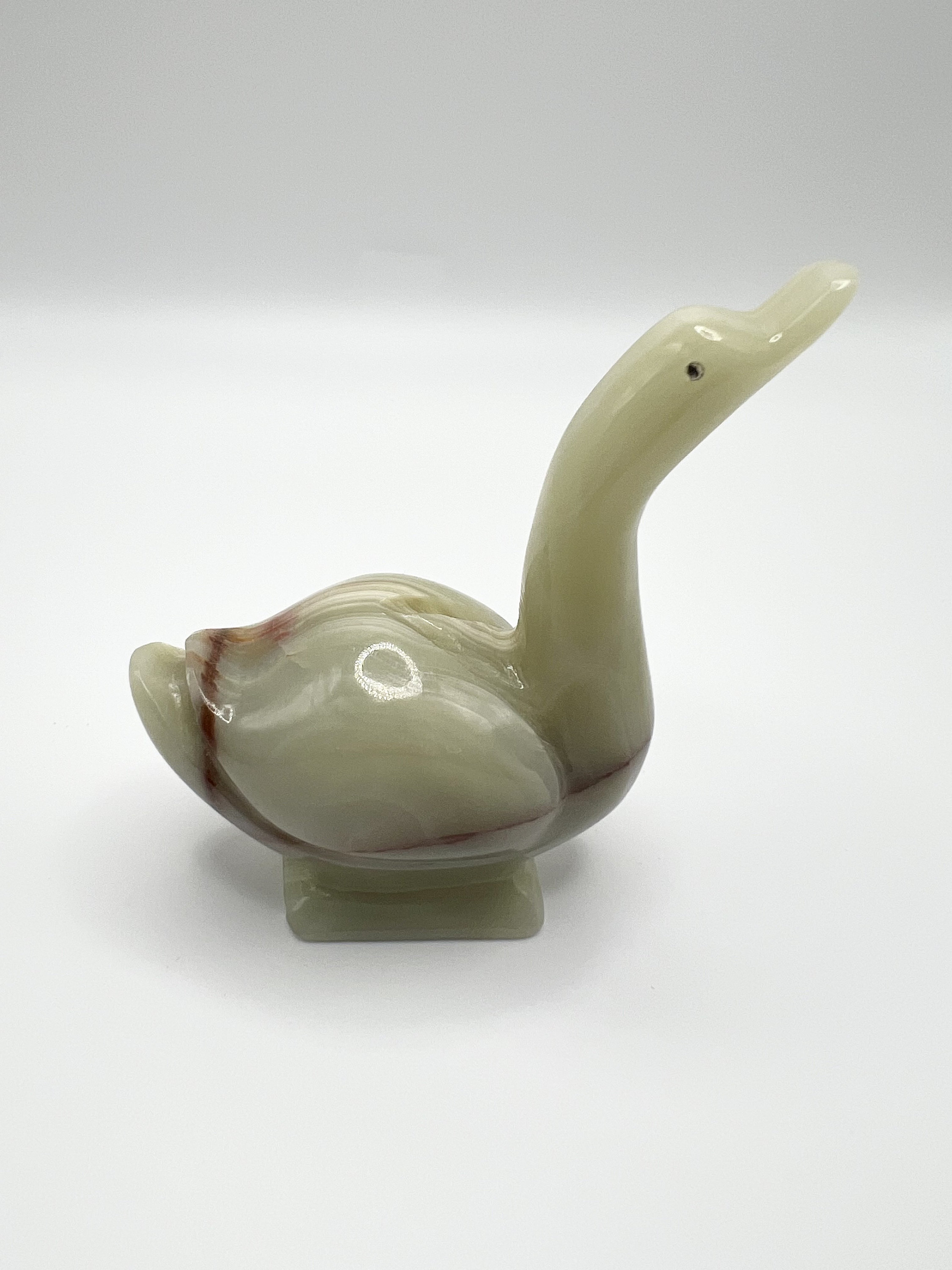 Mid-century Carved Small Onyx Duck - Etsy