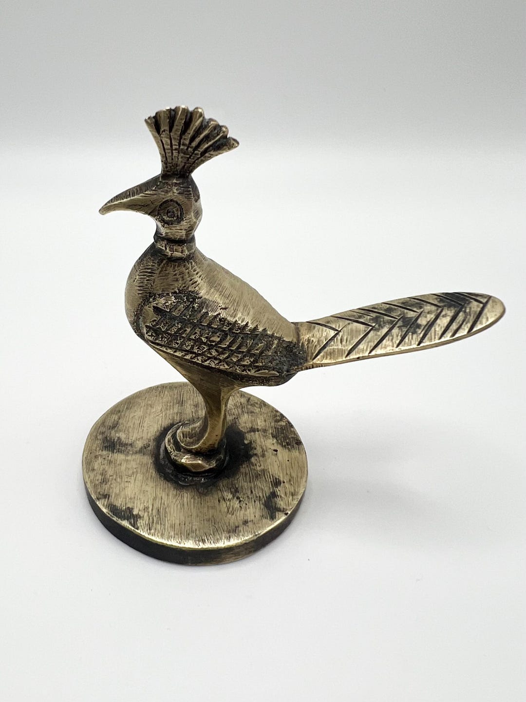 Vintage Brass Roadrunner Figurine - Etsy