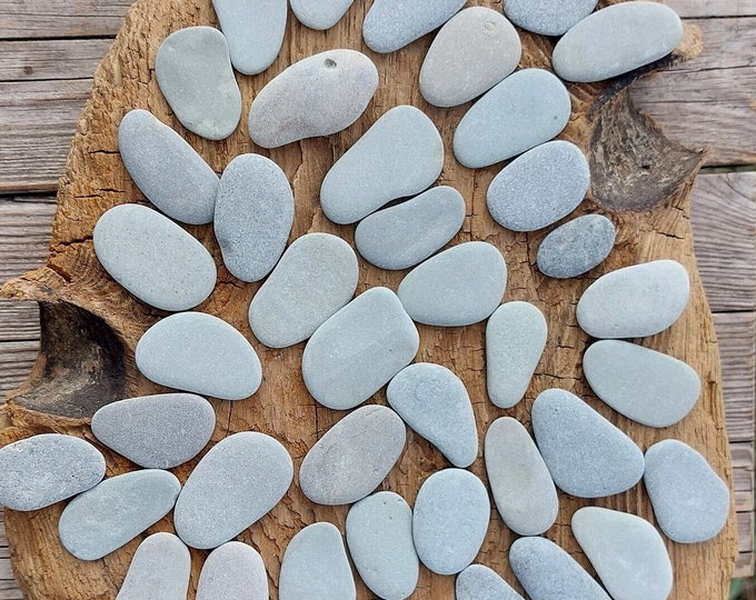 Stone Decor - Set of TINY/SMALL Elongated Pebbles 1-1.6"/2.5-4cm Beach ...