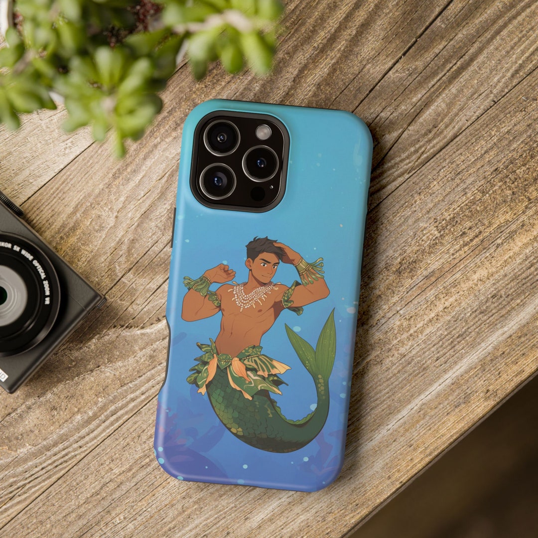 Phone Case - Asian Pacific Islander Merman and Green Tail Mermaid Ocean ...